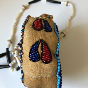 Native American Hand Crafted Moose Hide Beaded Purse / Bag / Wallet - Etsy