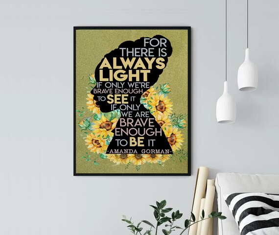 Amanda Gorman Portrait Poster Amanda Gorman the Hill We Climb | Etsy