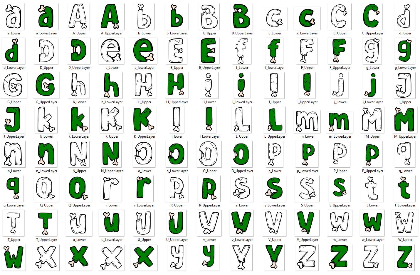 BUNDLE ZOMBIE Font 416 Files SVG Dxf Eps Png Cricut Silhouette Upper ...