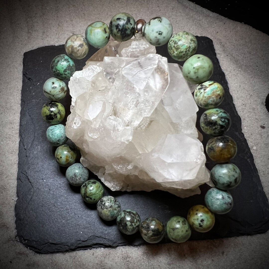 8mm African Turquoise Jasper Stretch Bracelet - Etsy