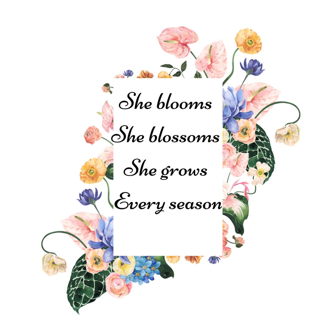 Beautiful Flower Frame With Inspirational Message for Wall Hanging Home ...