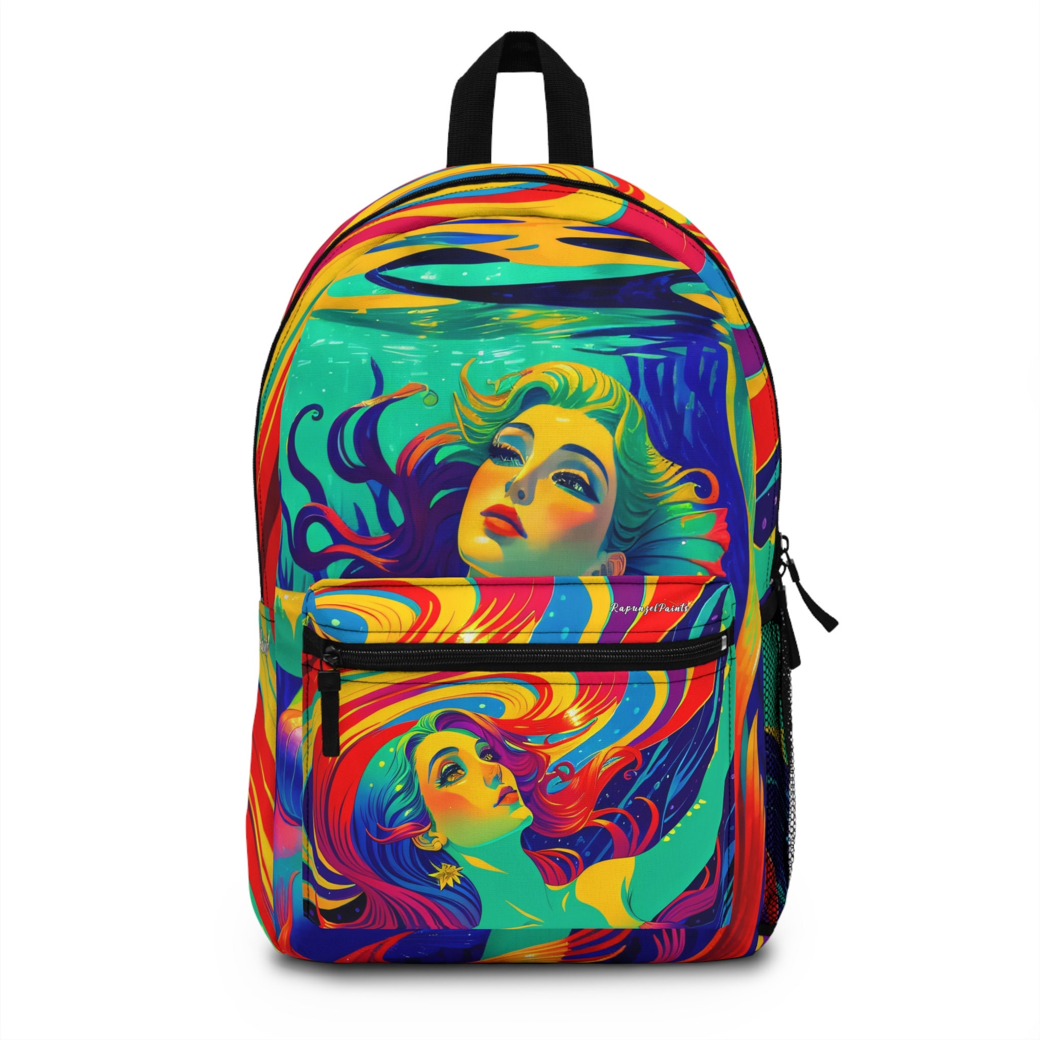 Rainbow Mermaid Fantasy Waterproof Backpack Great Gift for Ocean Lovers ...
