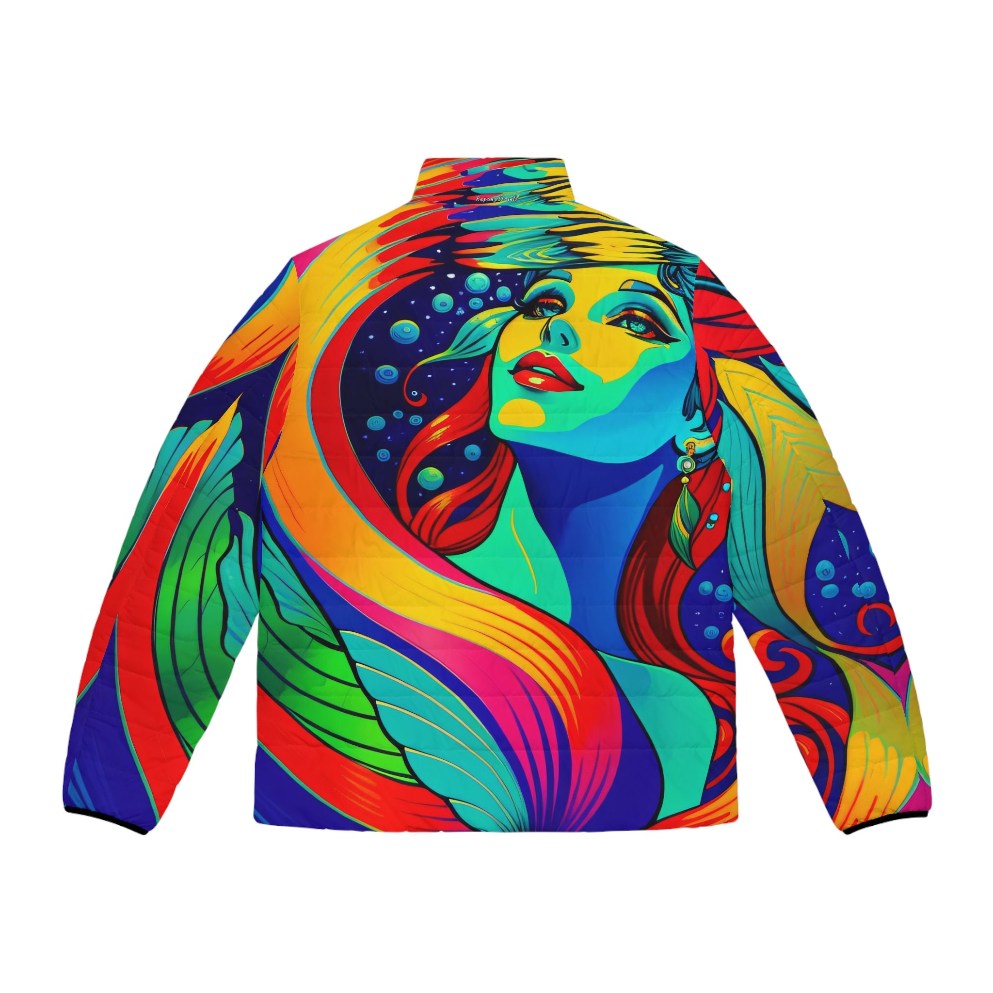 Rainbow Mermaid Puffer Jacket Back to School Winter Coat Birthday ...