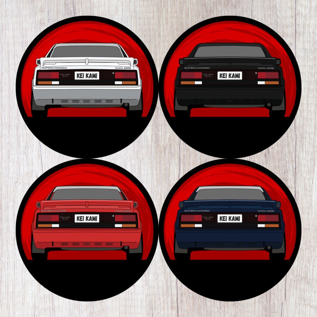 TOYOTA MR-2 AW11 JDM Handmade High Quality Decal White/black/blue/red ...