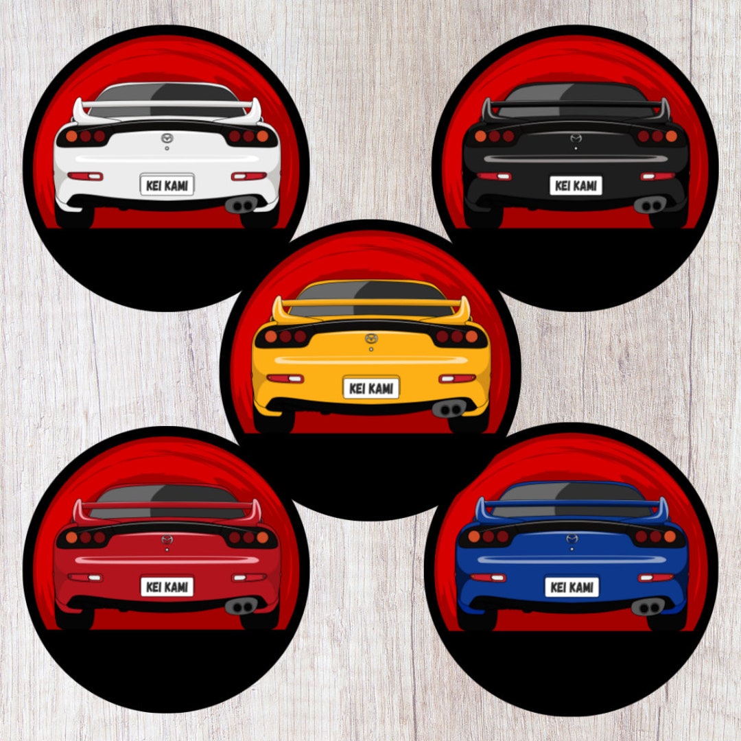 MAZDA RX7 FD3S JDM HANDMADE High Quality Decal White/black/red ...