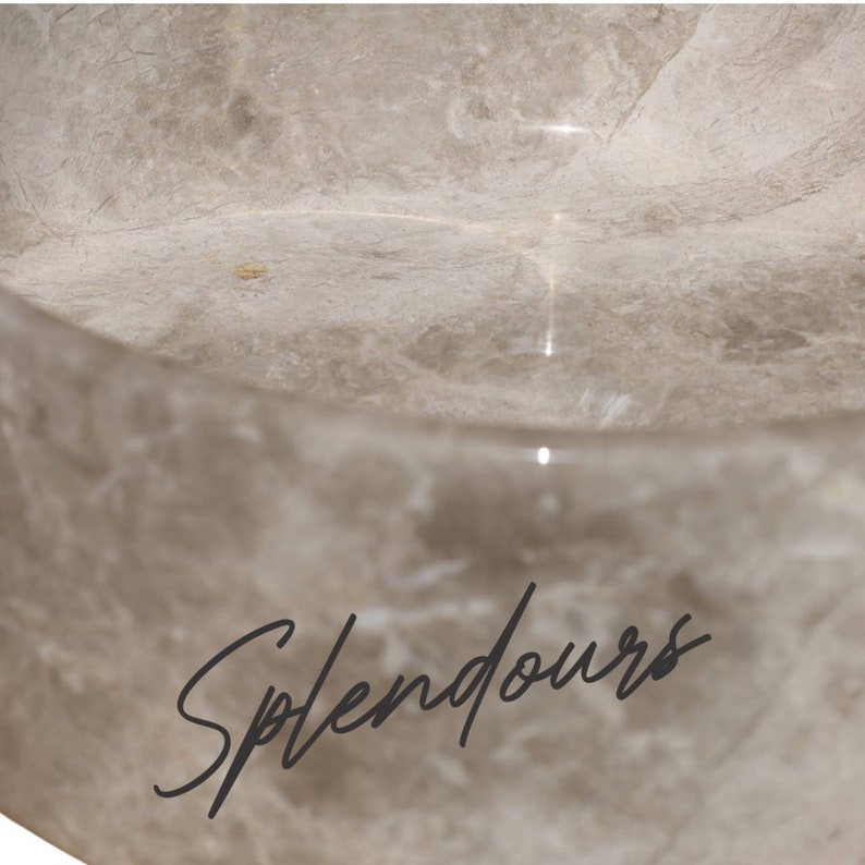 Grey Marble Rolling Stone Vanity Vessel Sink - Etsy
