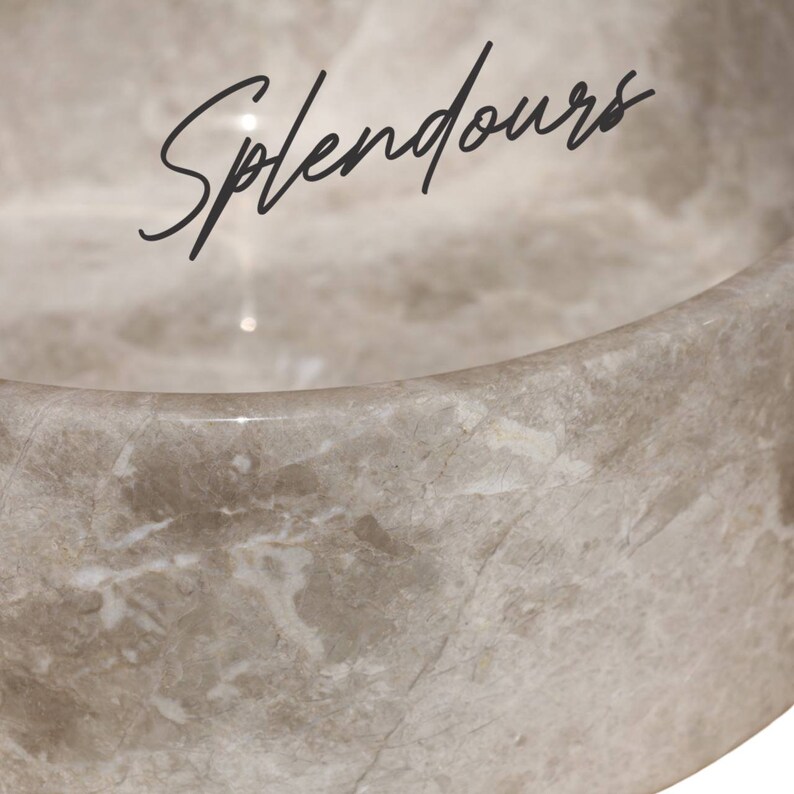 Grey Marble Rolling Stone Vanity Vessel Sink - Etsy