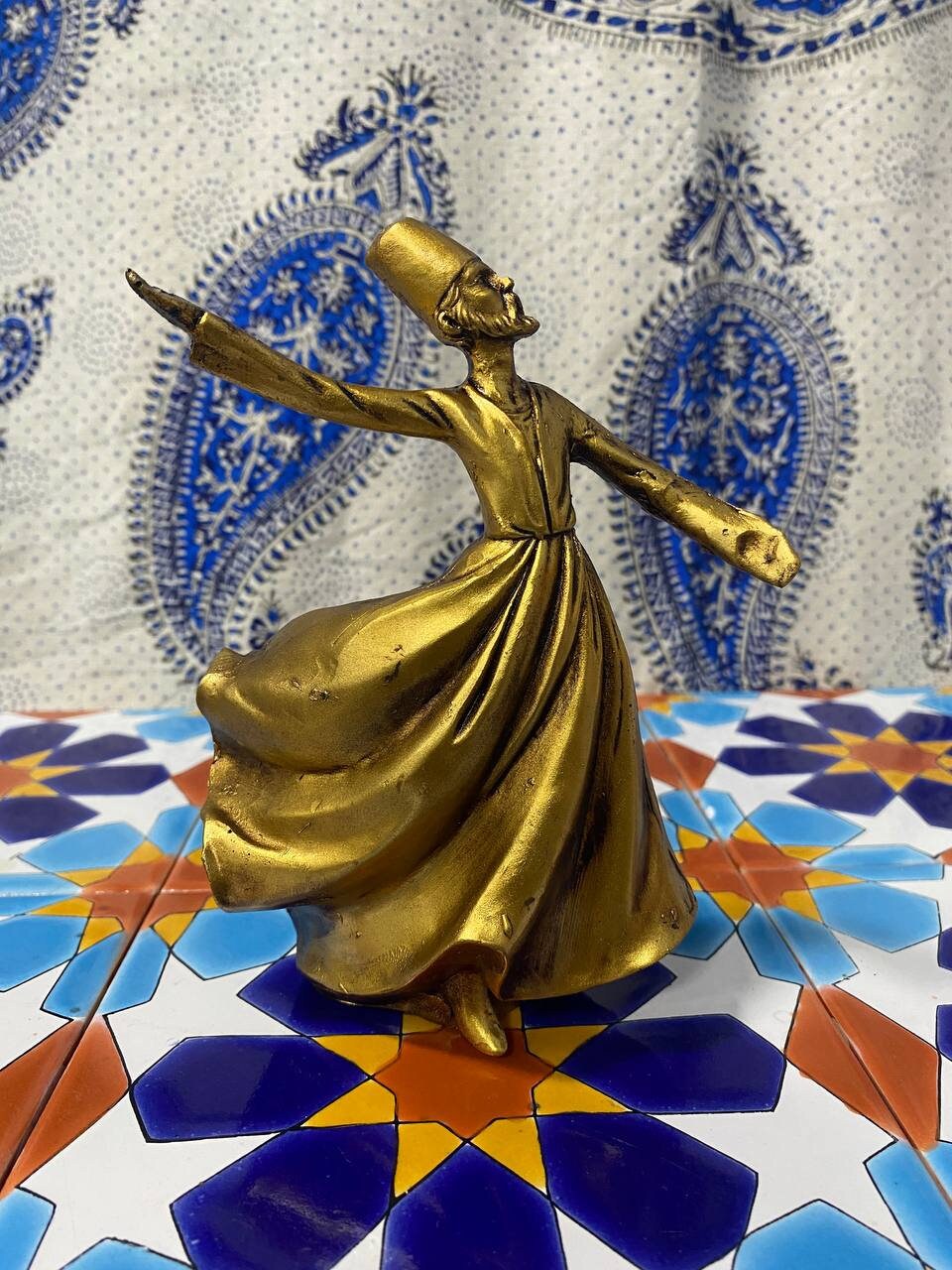 Sama Dancing Sufi Rumi Decoration Statues Gold Colour - Etsy