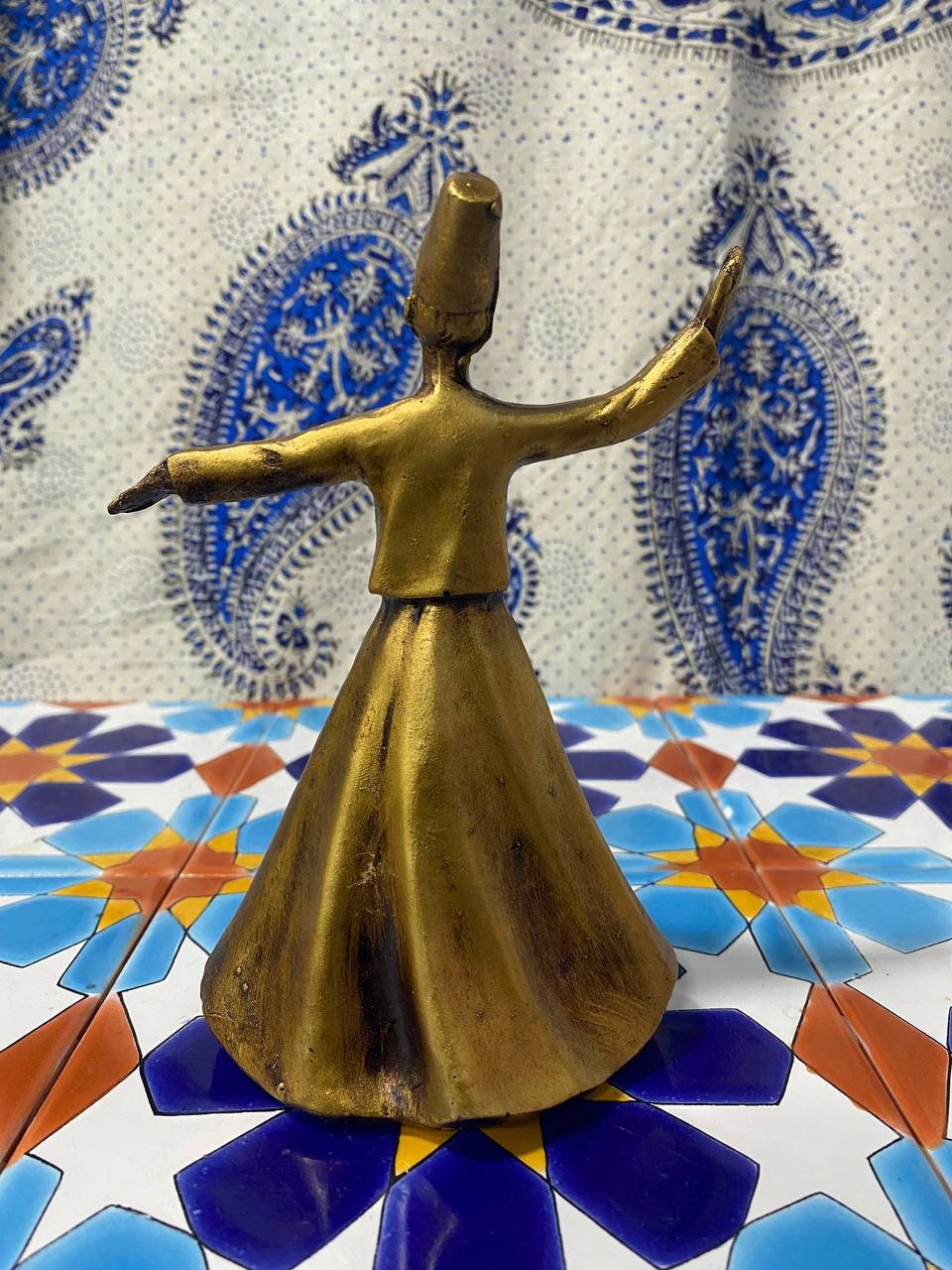 Sama Dancing Sufi Rumi Decoration Statues Gold Colour - Etsy
