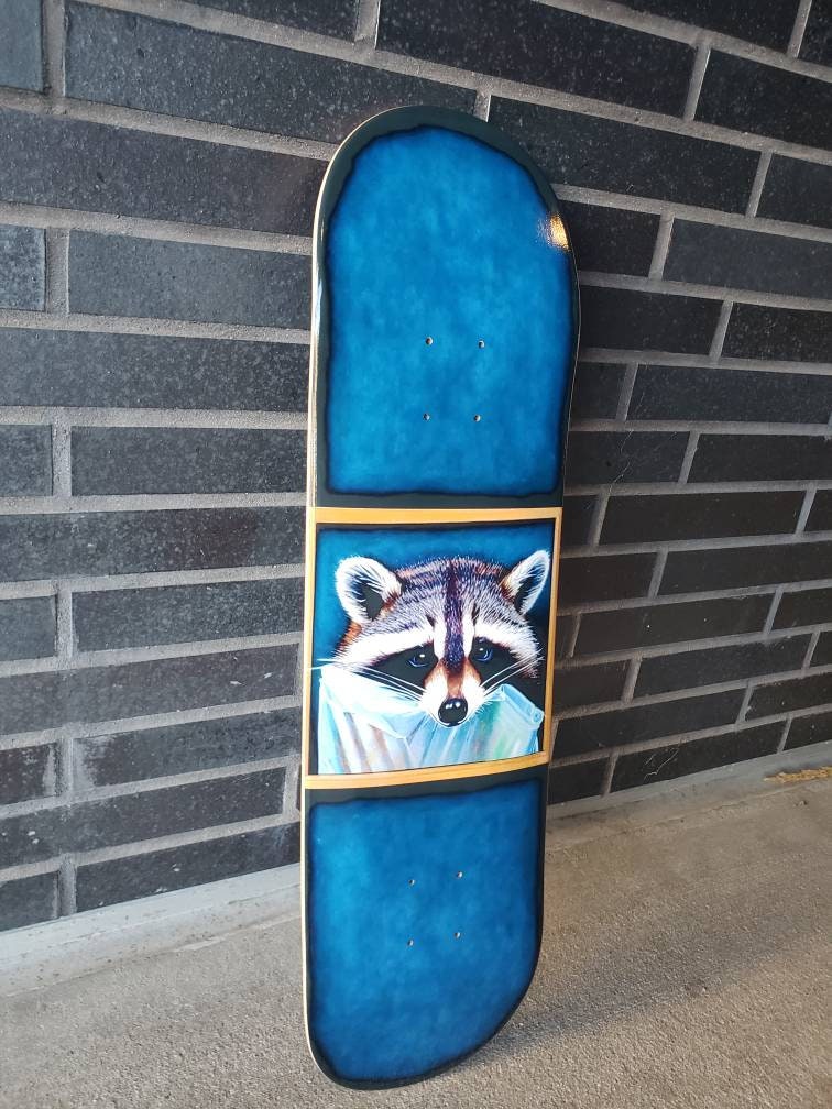 Raccoon Skateboard Deck - Etsy