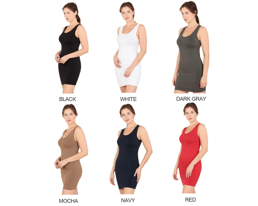 Women's Solid Form Fitted Tank Top - Etsy