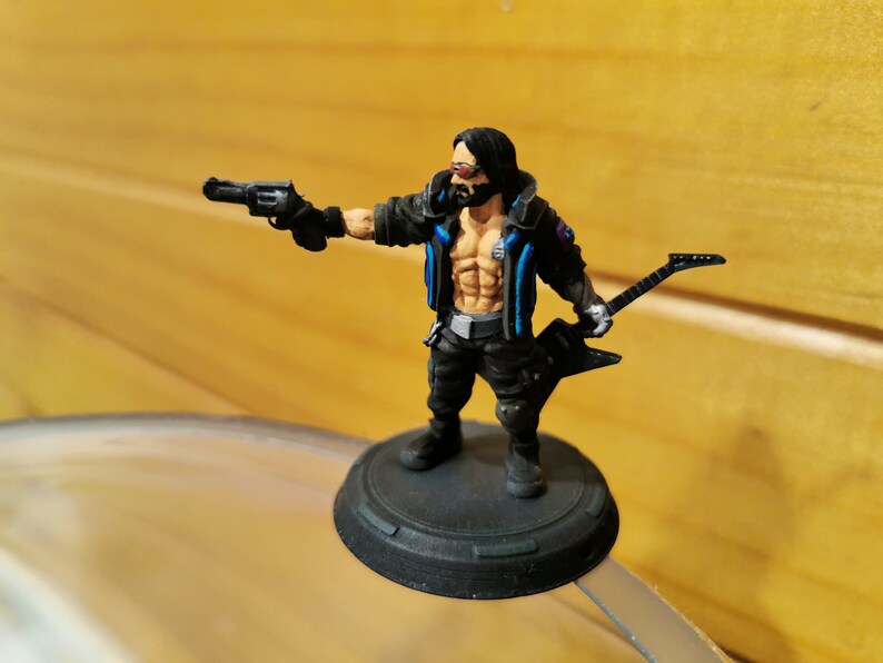 Cyberpunk Hand-painted 3D Miniature Mini Resin Figure Johnny - Etsy