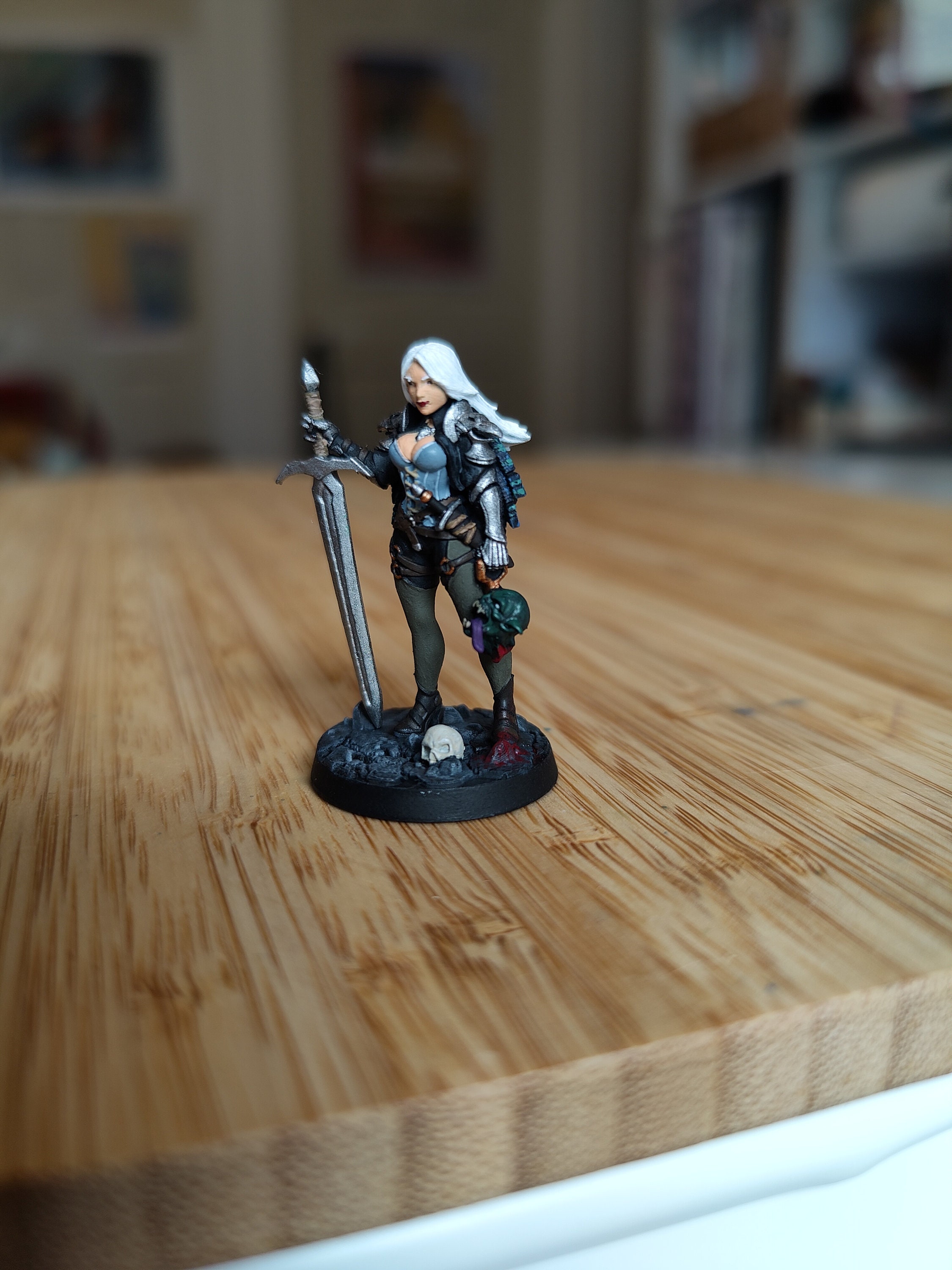 Witcher Dnd Ciri Cirilla Zirila Hand-painted 3D Miniature Mini Fighter ...