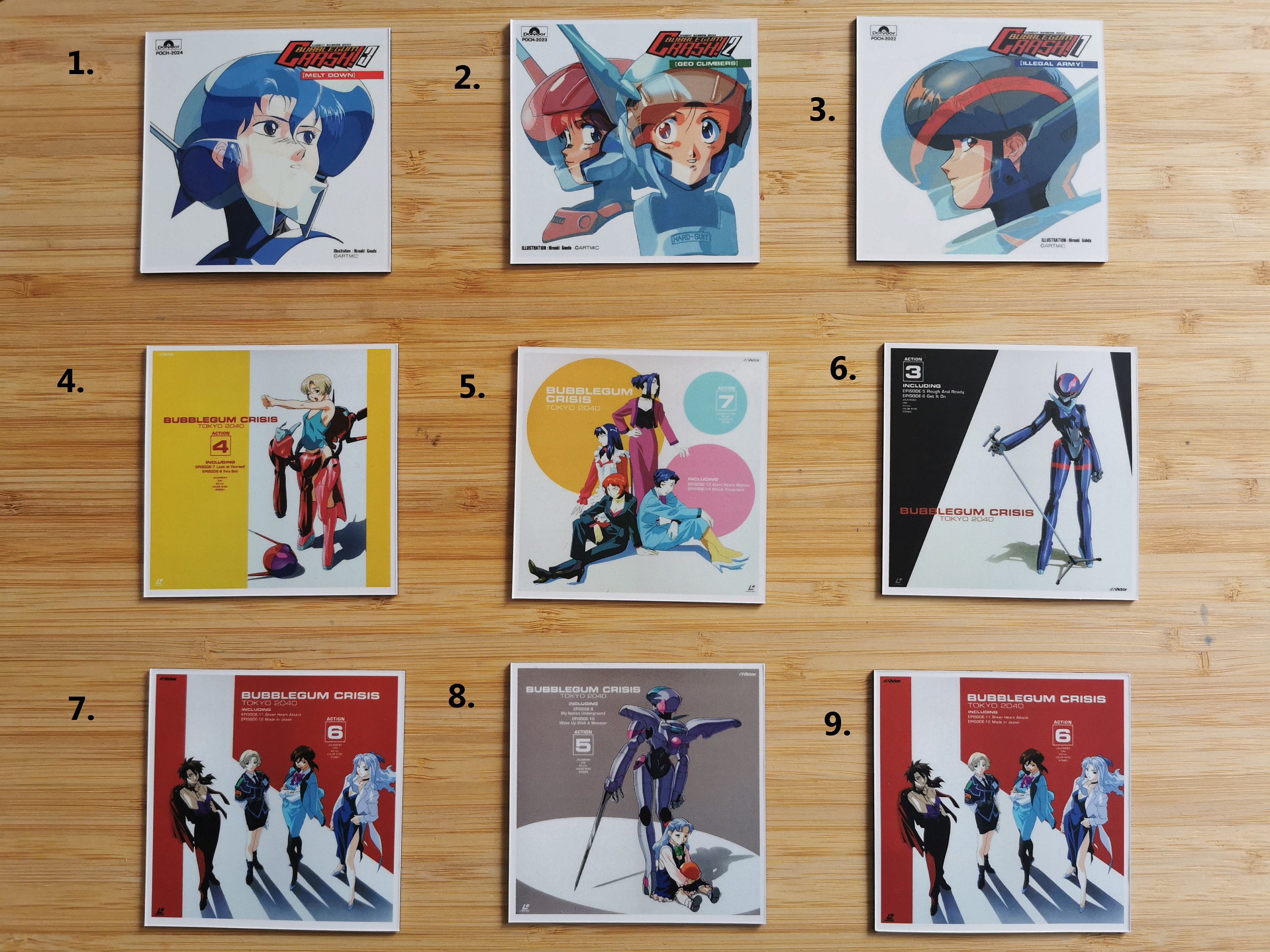 Bubblegum Crisis Tokyo 2040 Computer/fridge Magnets. Bubblegum Crash ...