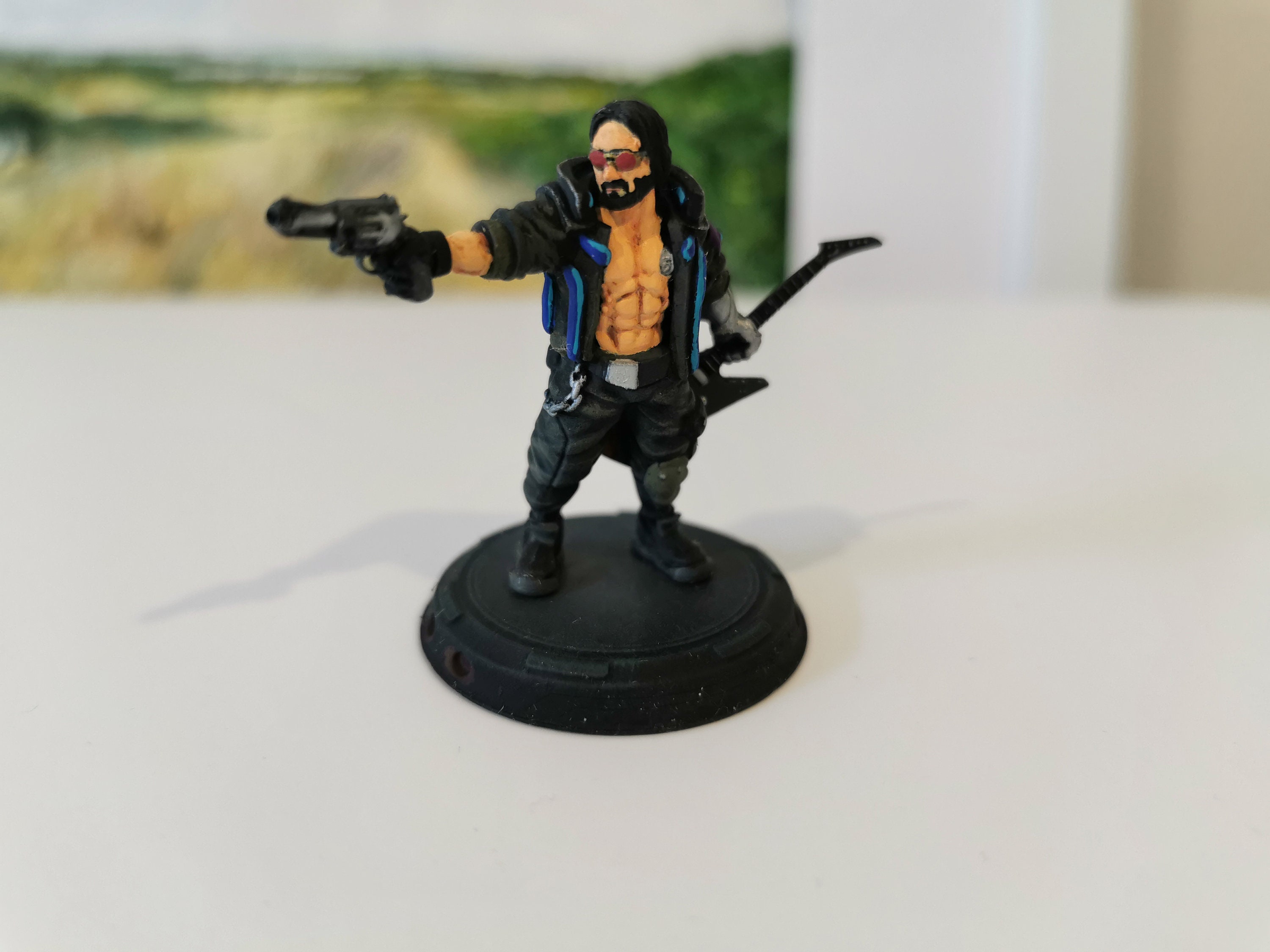 Cyberpunk Hand-painted 3D Miniature Mini Resin Figure Johnny - Etsy