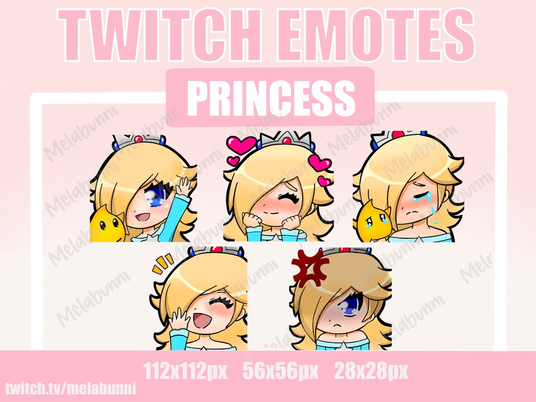 Super Mario Princess Rosalina Twitch Emote Bundle Anime, Manga, Chibi ...