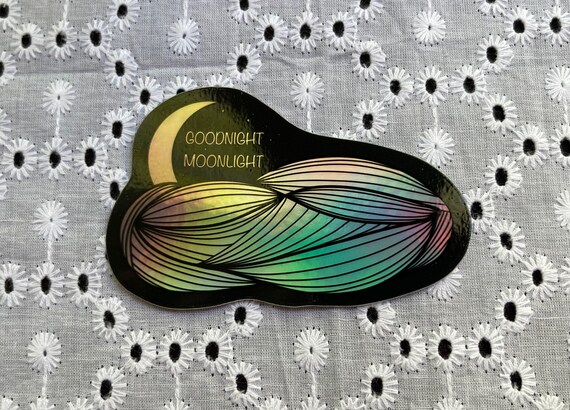 Moon and Sky Holographic Sticker Goodnight Moonlight Night - Etsy