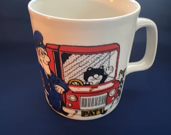 Vintage POSTMAN PAT Plate & Mug Crown Staffordshire China Made in ...