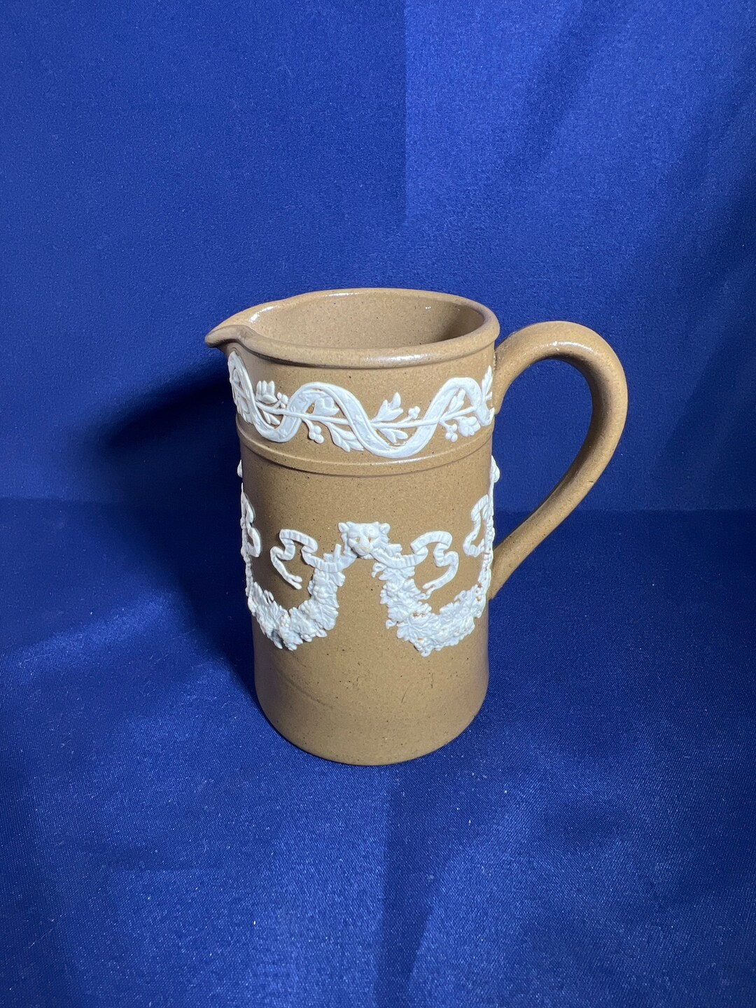 Antique Taupe and White Jasper Ware Creamer Jug - Etsy
