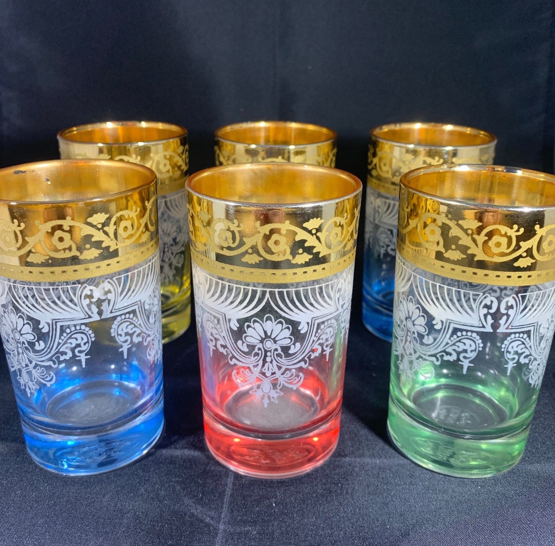 Set of Six French Glasses - Etsy