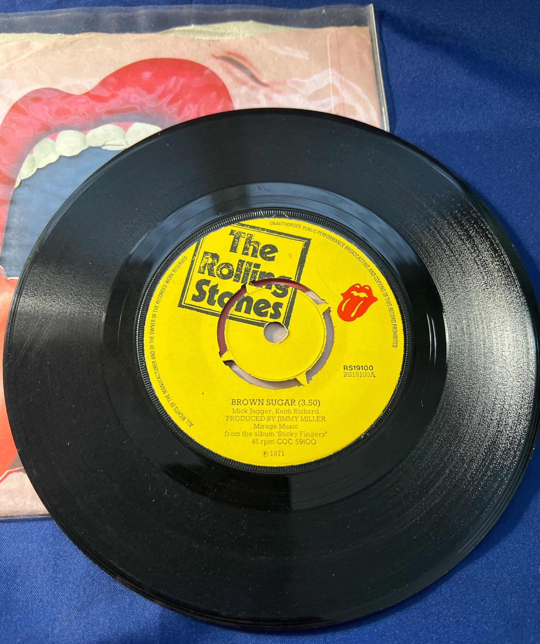 The Rolling Stones, Brown Sugar, 7 Vinyl Single - Etsy