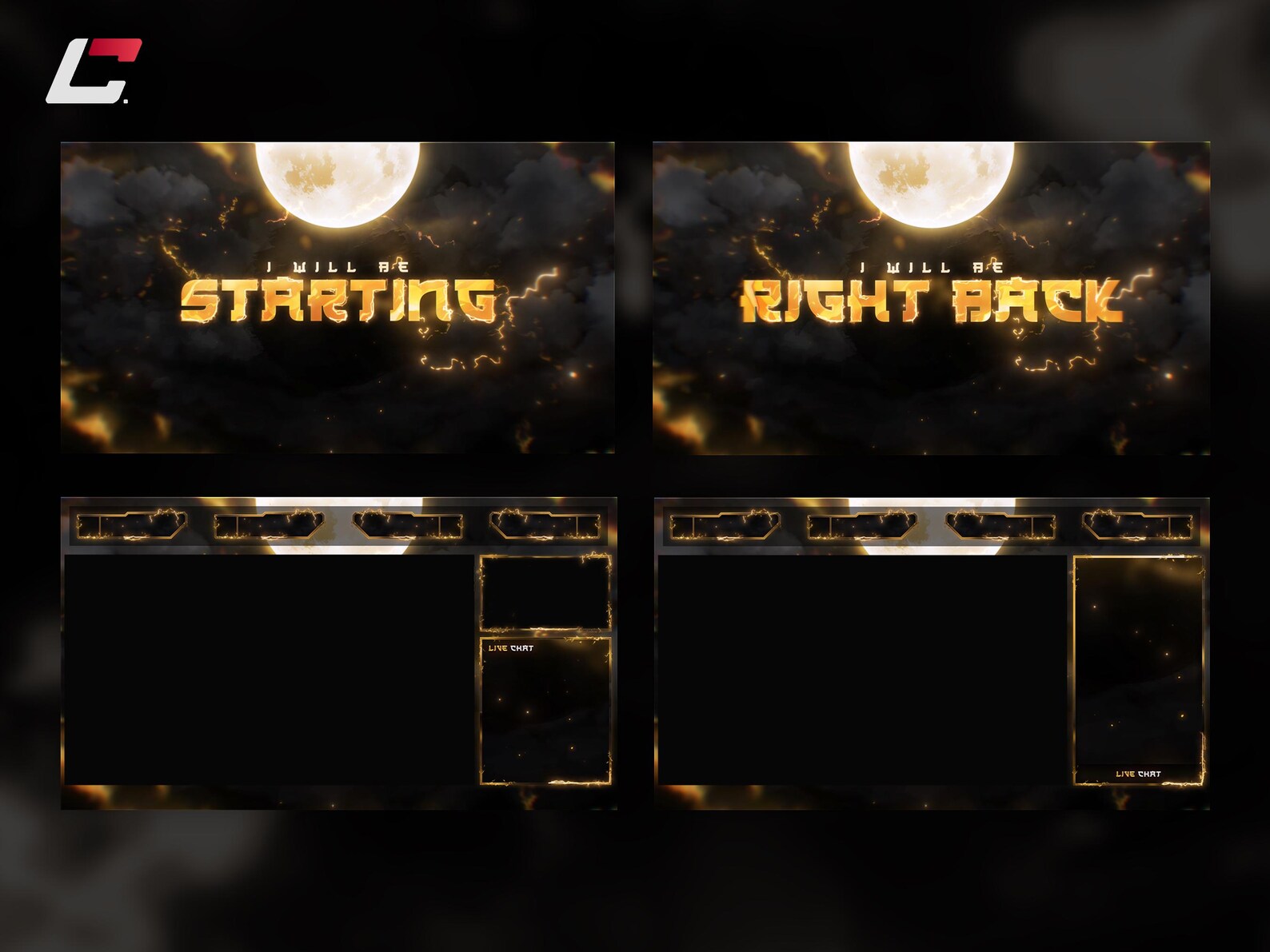 Animated Thunder Aura Twitch Overlays - Complete Stream Package ...