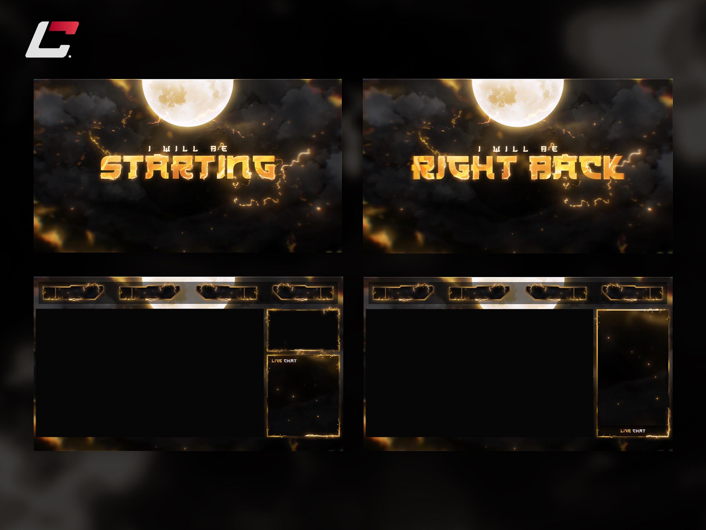 Animated Thunder Aura Twitch Overlays - Complete Stream Package ...