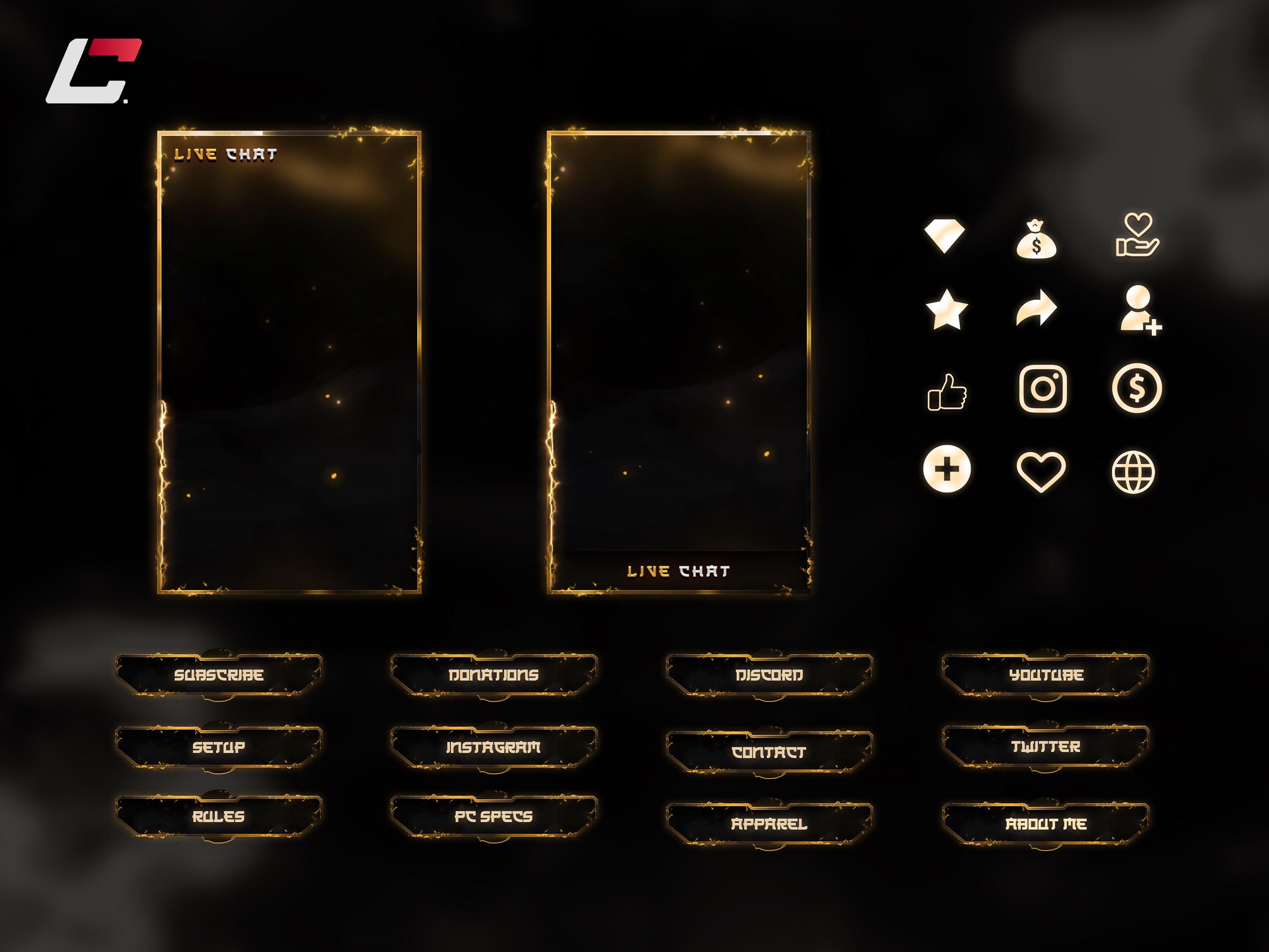 Animated Thunder Aura Twitch Overlays - Complete Stream Package ...