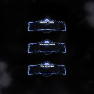 Animated Blue Thunder Twitch Overlays - Complete Stream Package ...