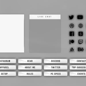 Animated Black & White Twitch Overlay - Complete Stream Package ...