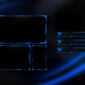 Blue Neon Animated Twitch Overlay - Complete Stream Package - Includes ...