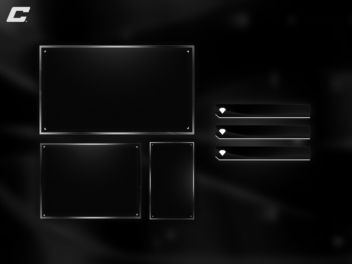 Animated Black & White Twitch Overlay Complete Stream - Etsy