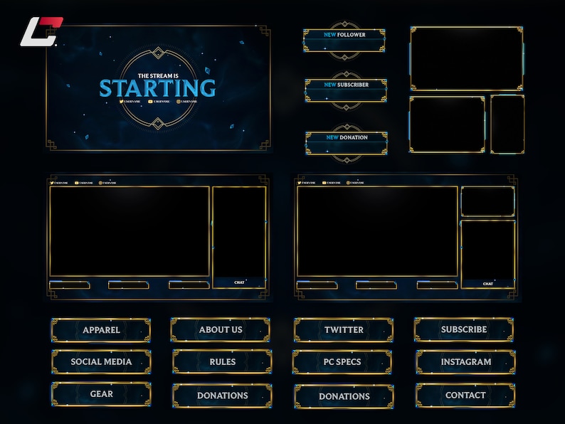 Animated League of Legends Twitch Overlays - Complete Stream Package - Includes Source Files ...