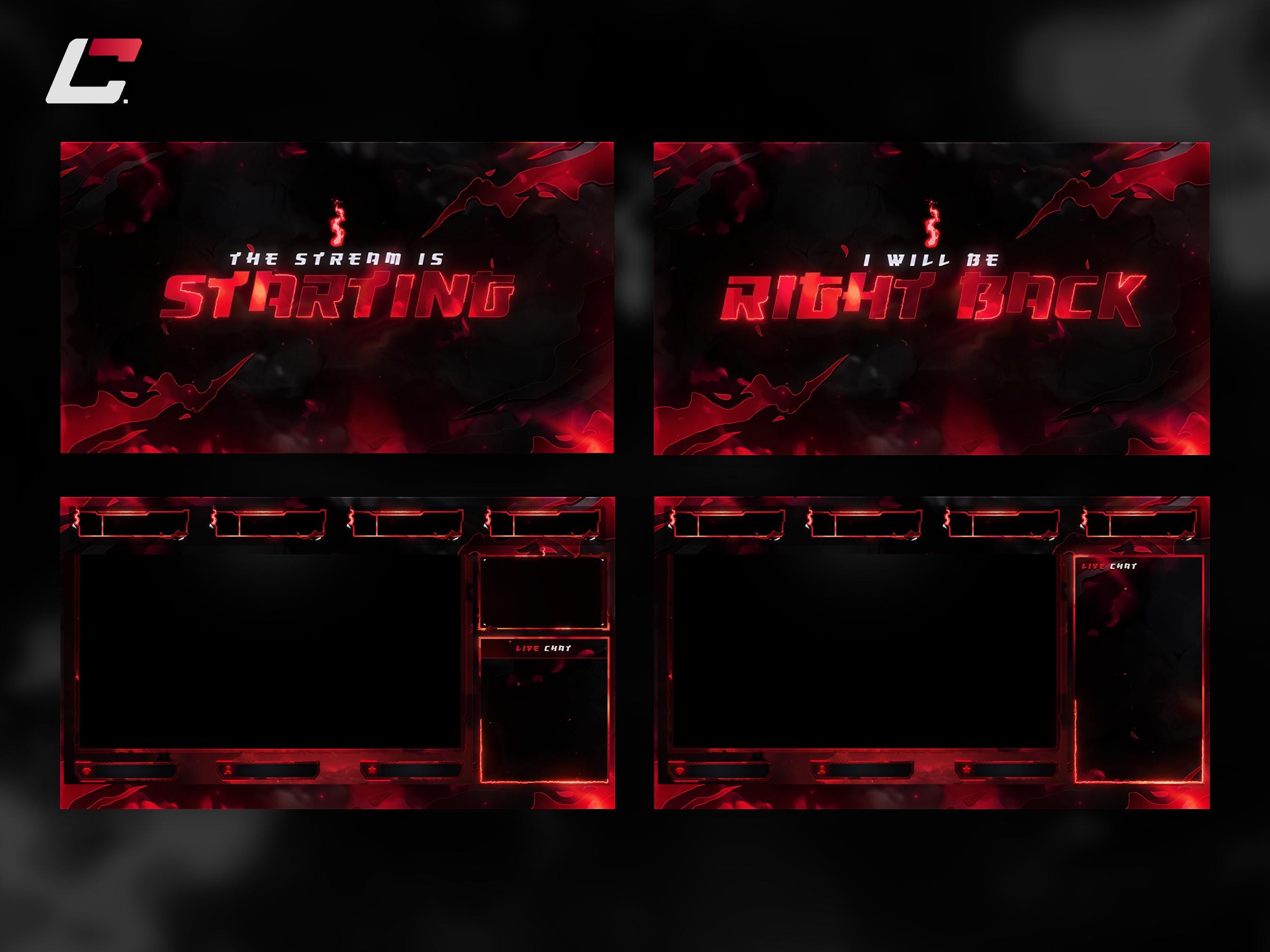 Animated Fire God Twitch Overlays - Complete Stream Package - Includes ...