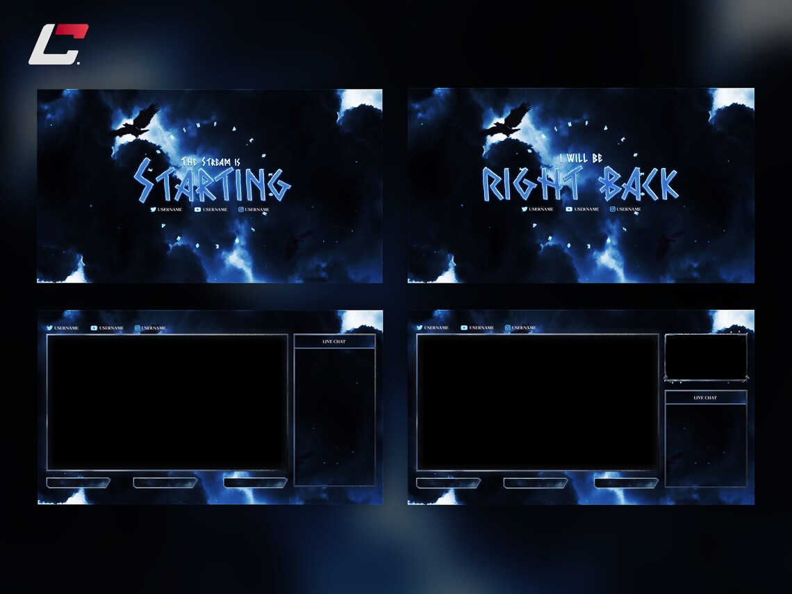 Animated Viking Twitch Stream Package: Ragnarok Overlay, Twitch ...