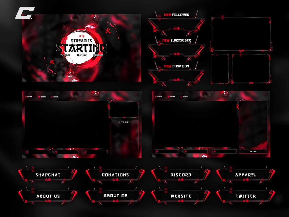 Animated Demon Twitch Overlays Complete Stream Package - Etsy Ireland