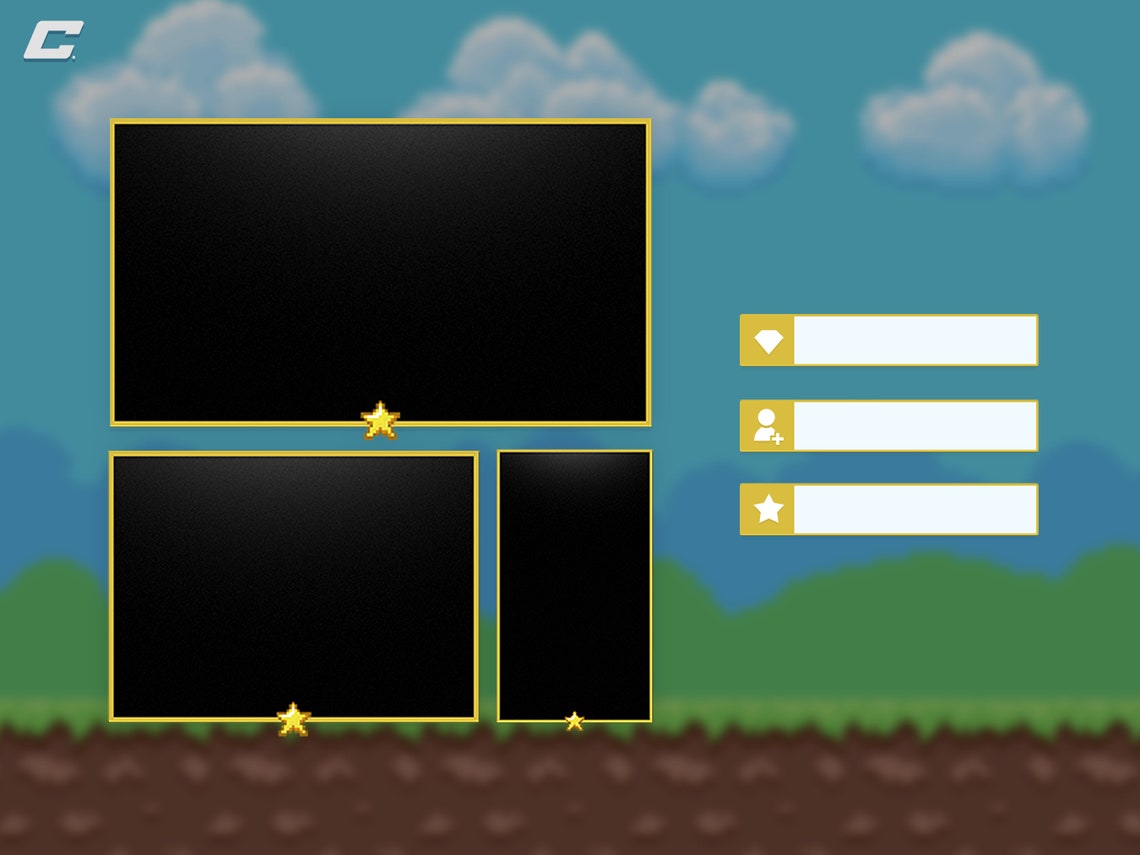 Pixel World Animated Twitch Overlay Complete Stream Package - Etsy