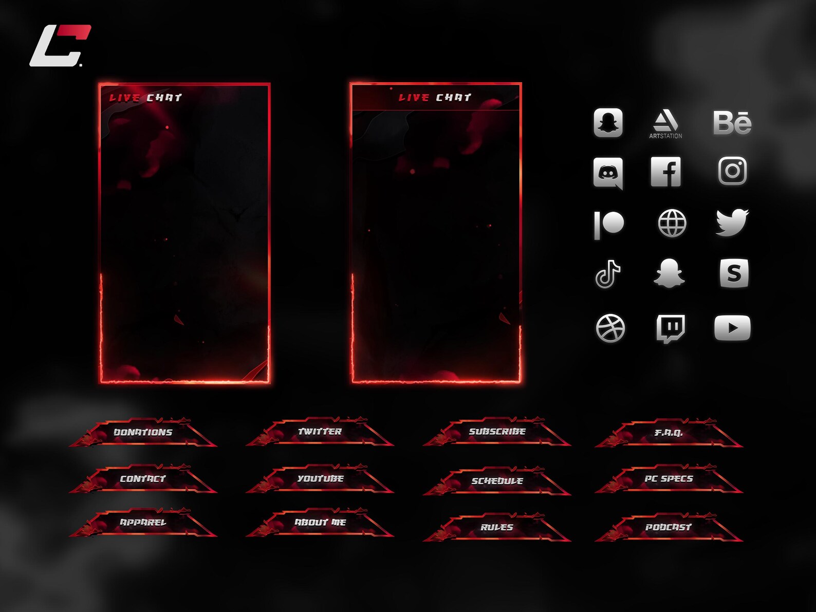 Animated Fire God Twitch Overlays - Complete Stream Package - Includes ...