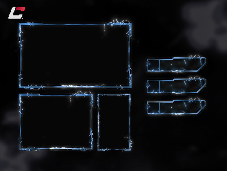 Animated Blue Thunder Twitch Overlays - Complete Stream Package ...