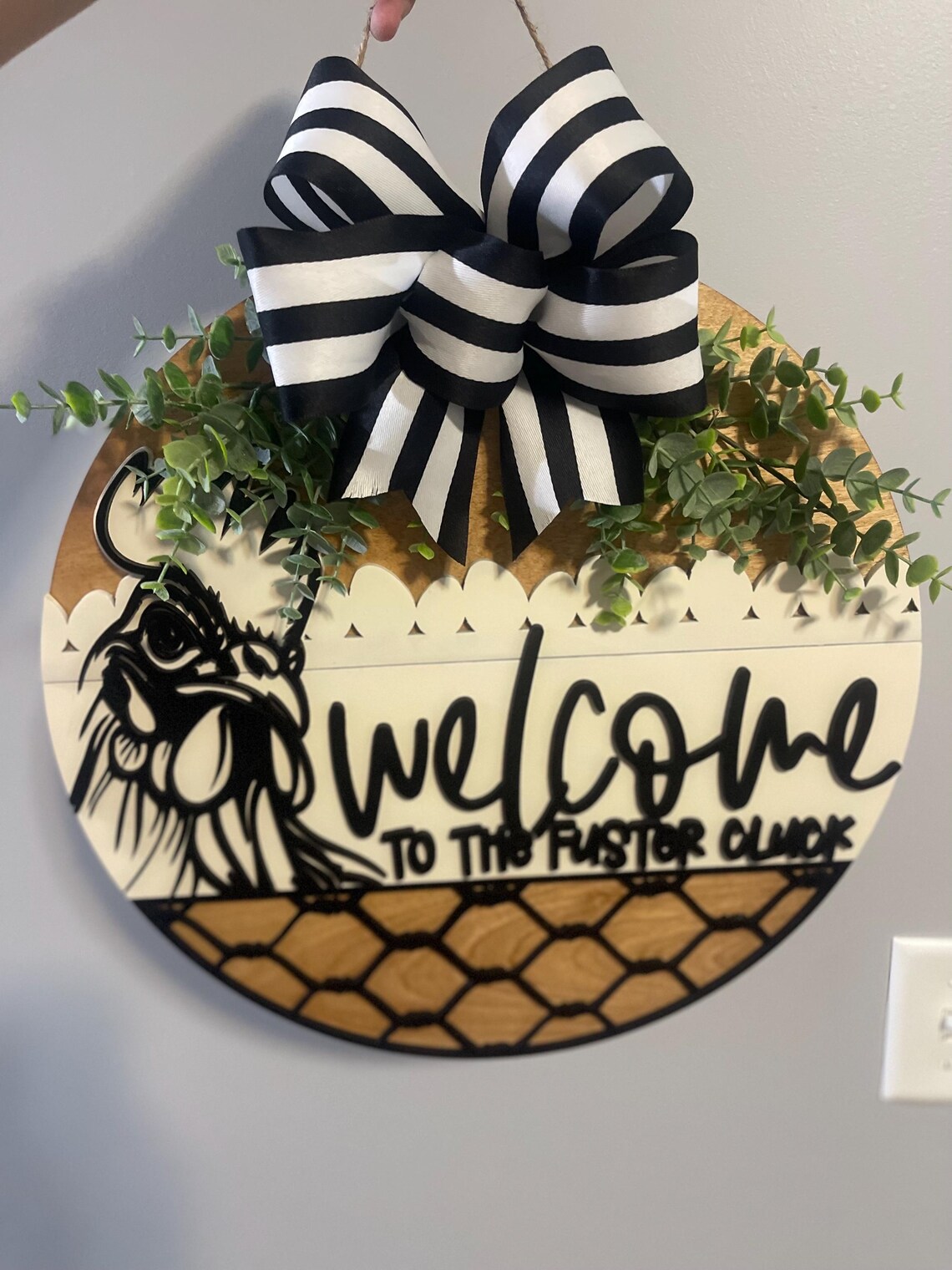 Welcome to the Fuster Cluck Door Hanger - Etsy