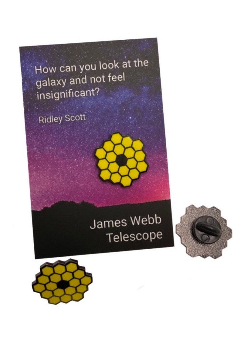 The James Webb Space Telescope Enamel Pin Badge on Decorative Backing ...