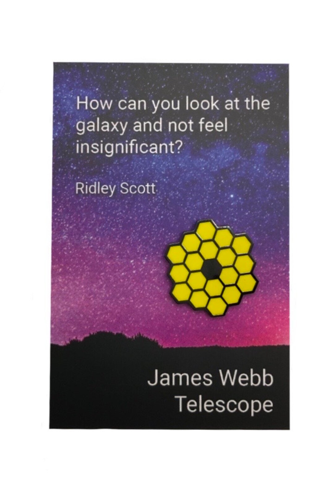 The James Webb Space Telescope Enamel Pin Badge on Decorative Backing ...