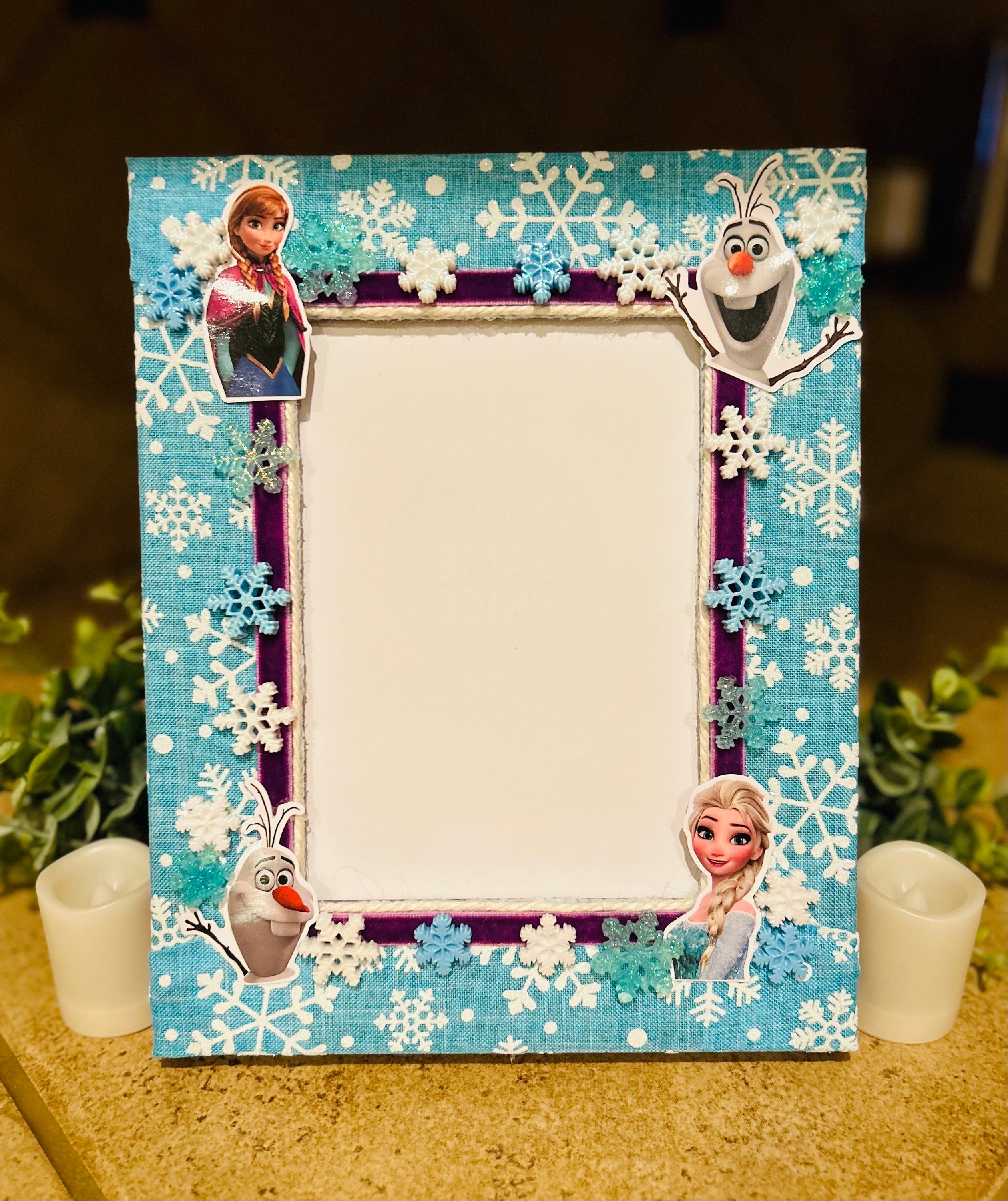 Frozen Elsa, Anna & Olaf Picture Vertical 5x7 Frame - Etsy