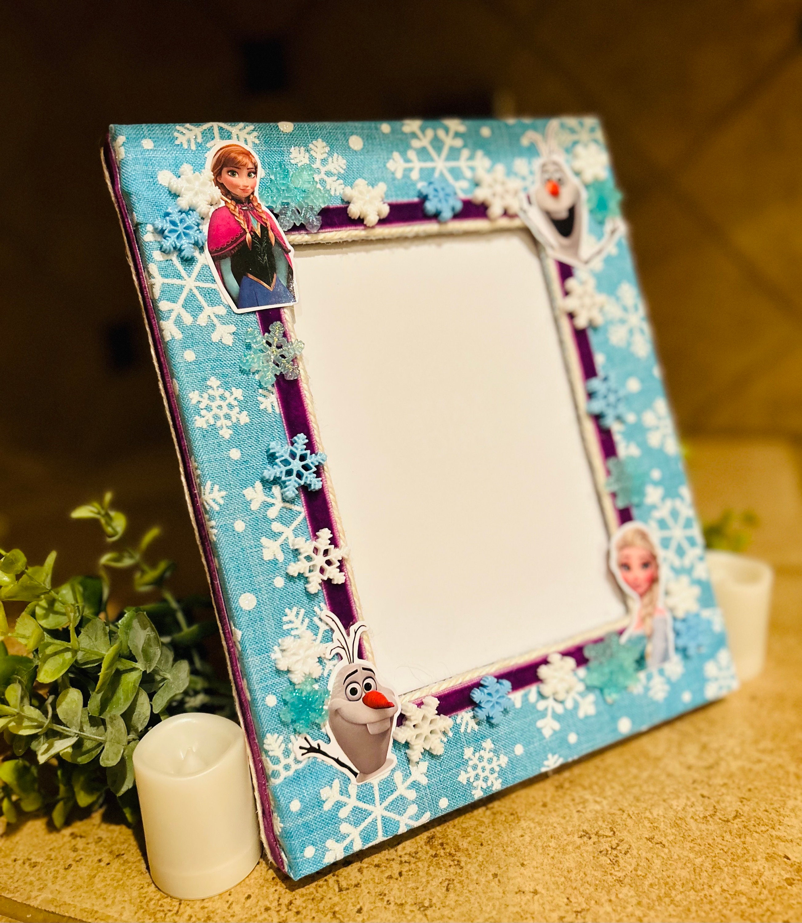 Frozen Elsa, Anna & Olaf Picture Vertical 5x7 Frame - Etsy