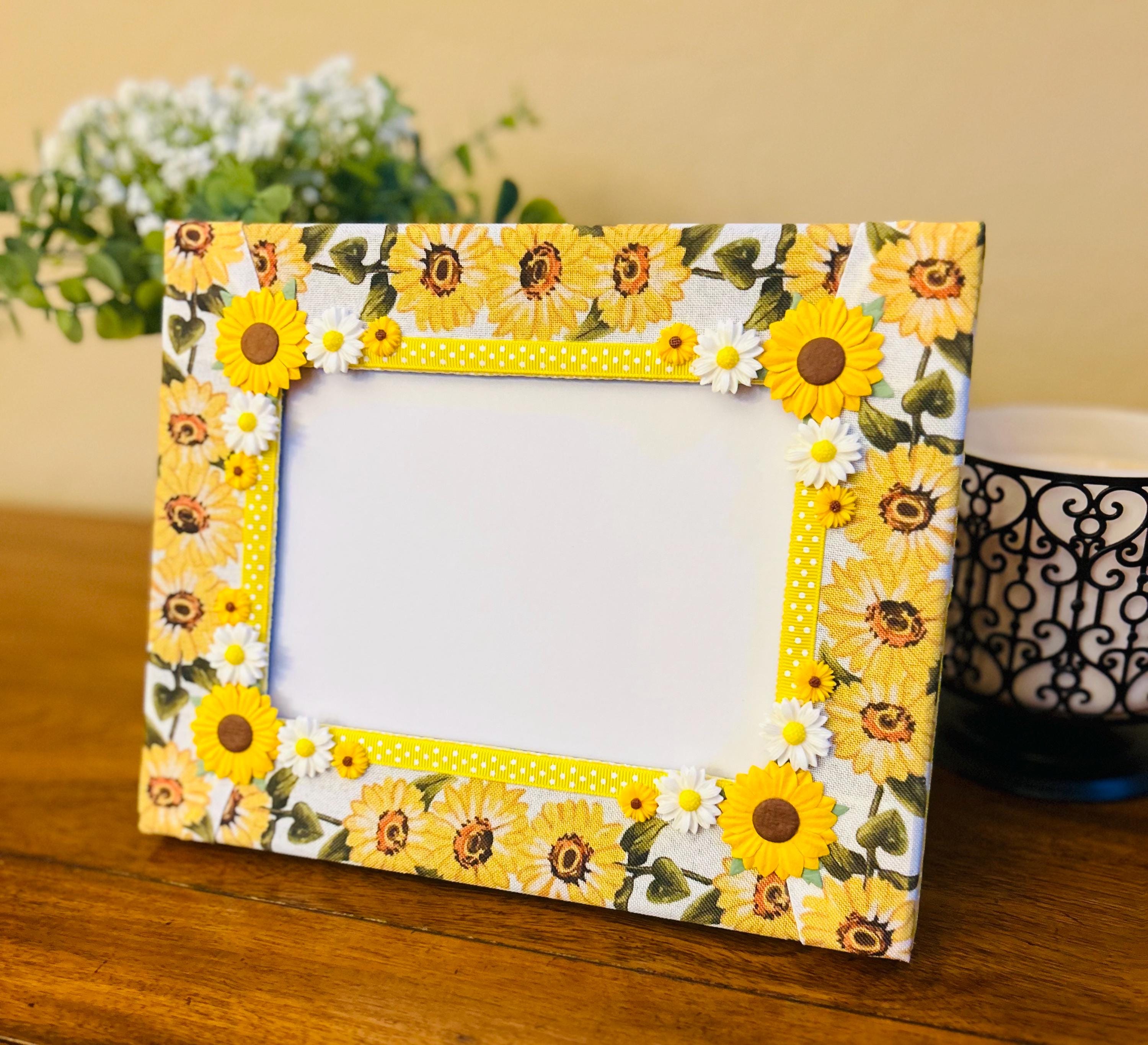 Sunflower Polka Dot Picture Frame - Etsy