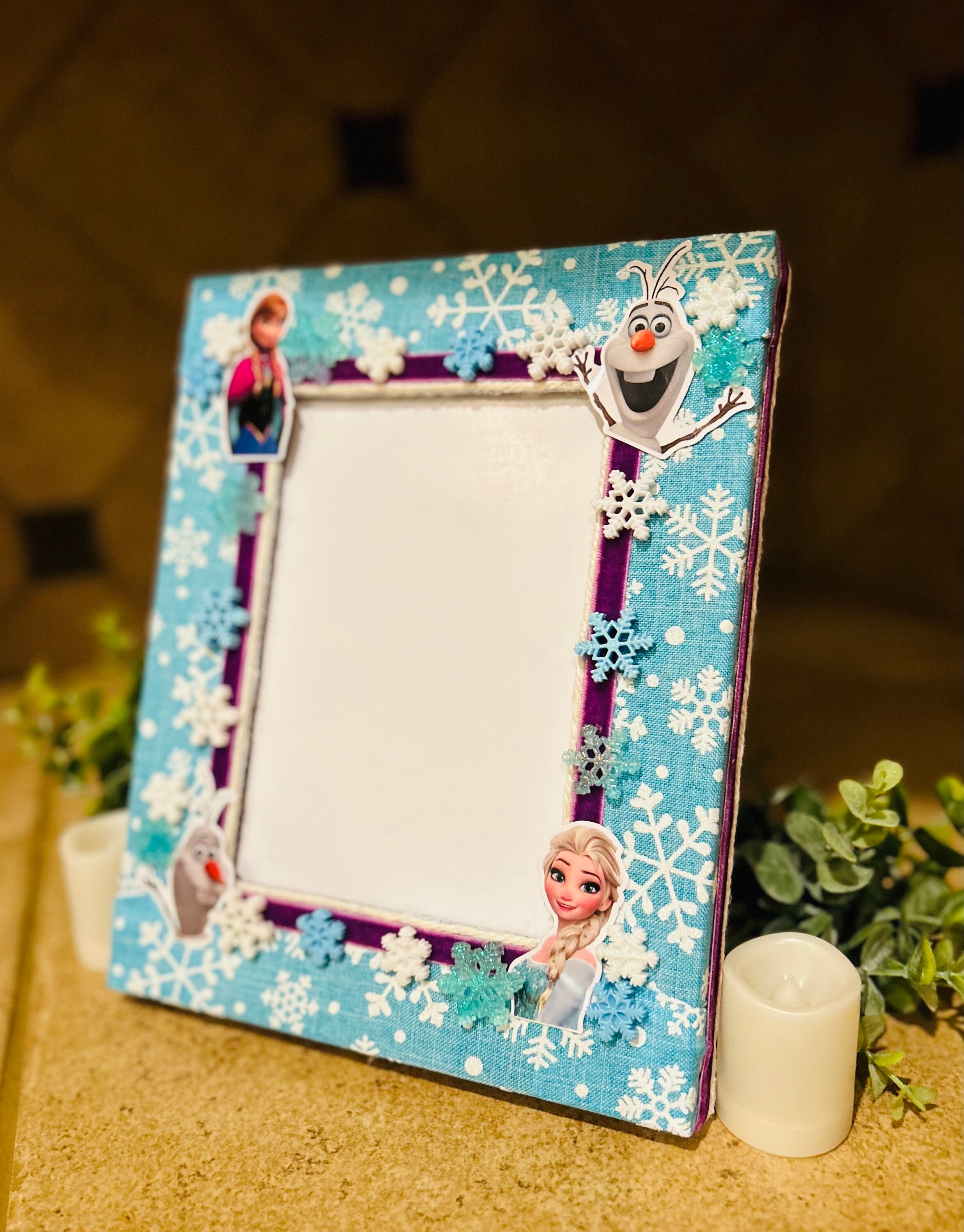 Frozen Elsa, Anna & Olaf Picture Vertical 5x7 Frame - Etsy