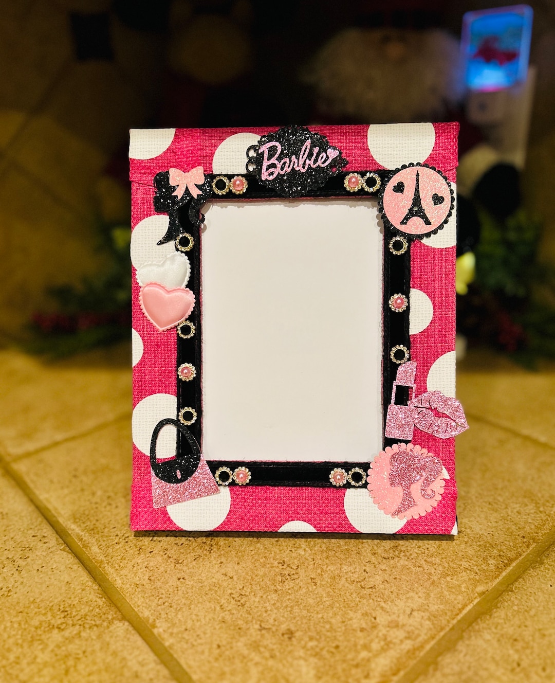 Barbie Hot Pink Polka Dot 5x7 Picture Frame - Etsy