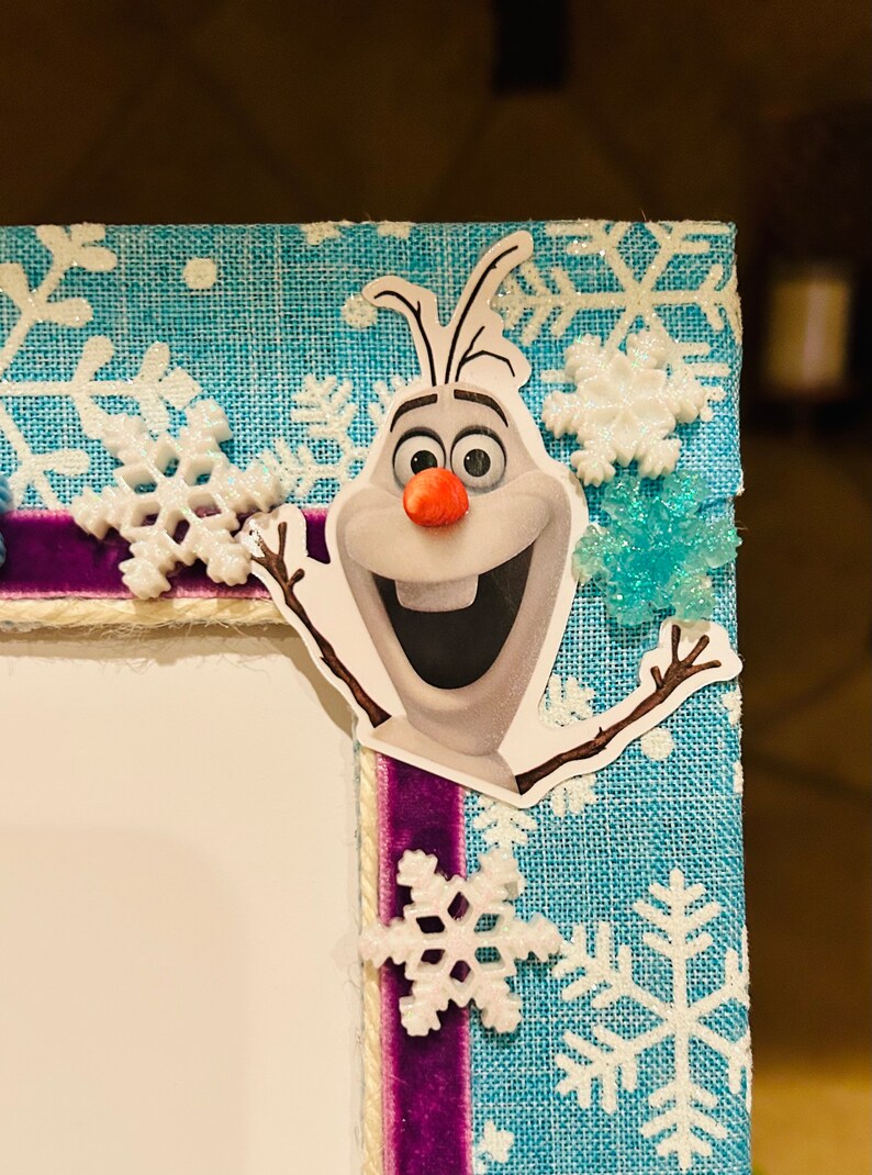 Frozen Elsa, Anna & Olaf Picture Vertical 5x7 Frame - Etsy