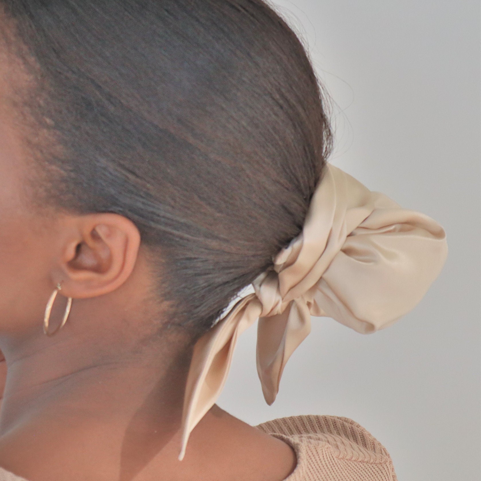 BEAUT BUNS Mulberry Silk Hair Bun Cover in Champagne, 100% Mulberry ...