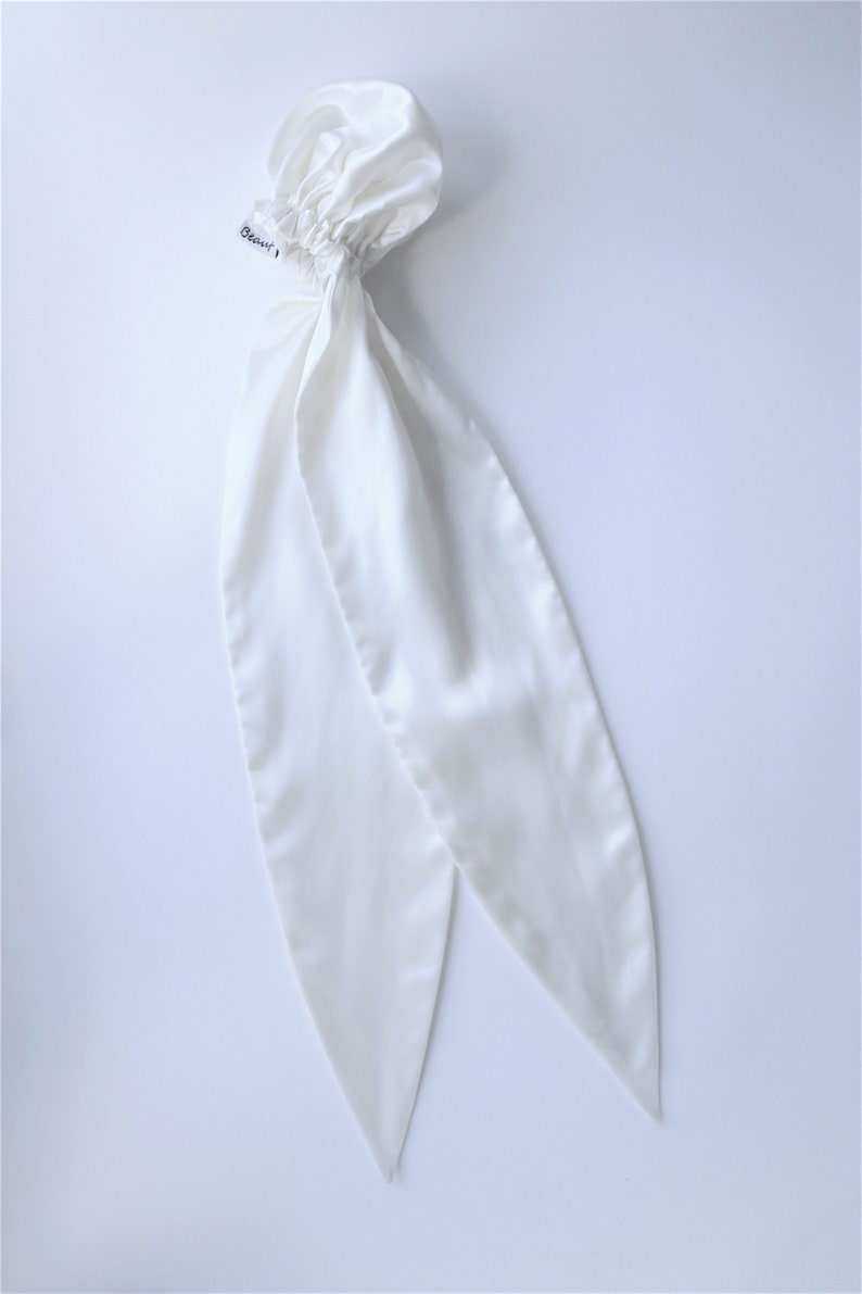 BEAUT BUNS Mulberry Silk Satin Hair Bun Cover in Ivory, 100% Silk Hair ...